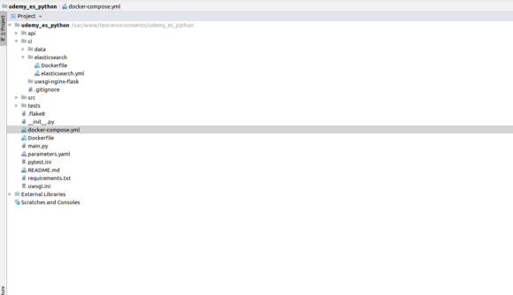 Python Flask, ElasticSearch and Docker Environment
